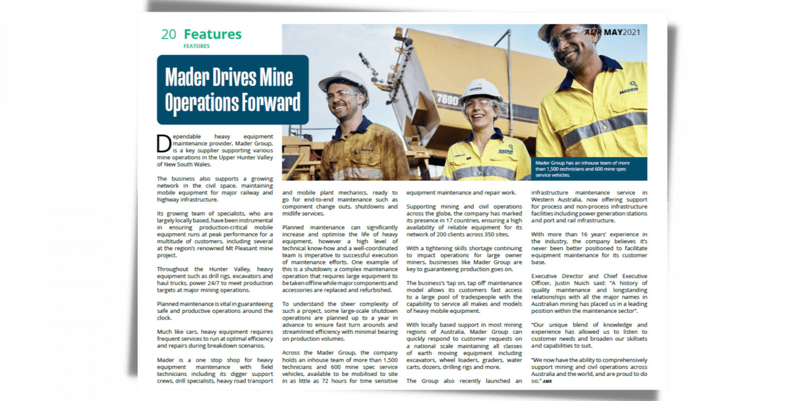 Mader Group featured in Australian Mining Review - Mader Group